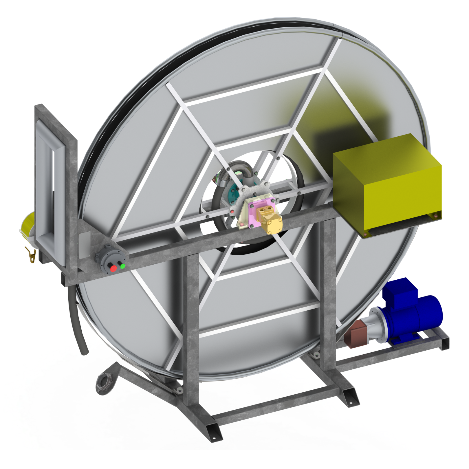 Custom Hydraulic and Electric Driven Drum or Cartwheel Aviation Hosereels