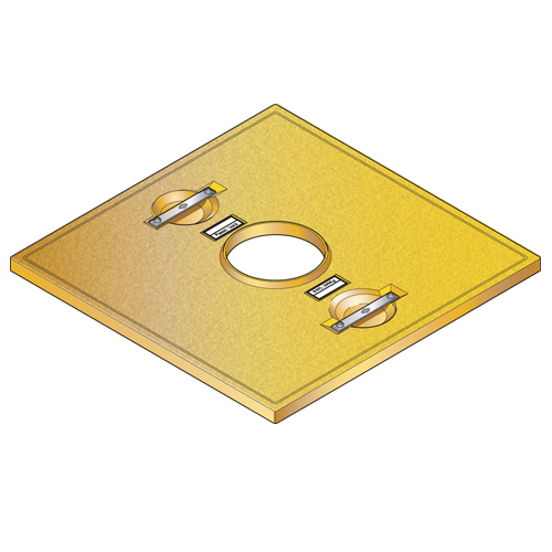 Square lid with Centre Port- Structural Sump Lids