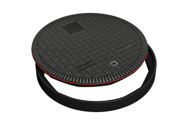 900mm Diameter Flat Sealed Cover and Frame – FL90 with Standard Lid