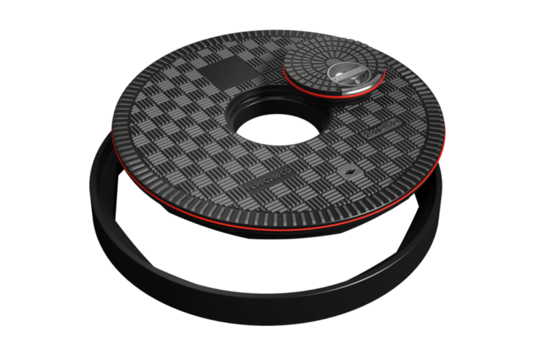 900mm Diameter Flat Sealed Cover and Frame – FL90 with Central Point Lid