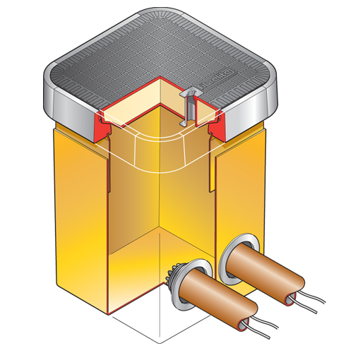 450mm (17¾”) Square x 600mm (24″) Deep Solid Base Sump – S1