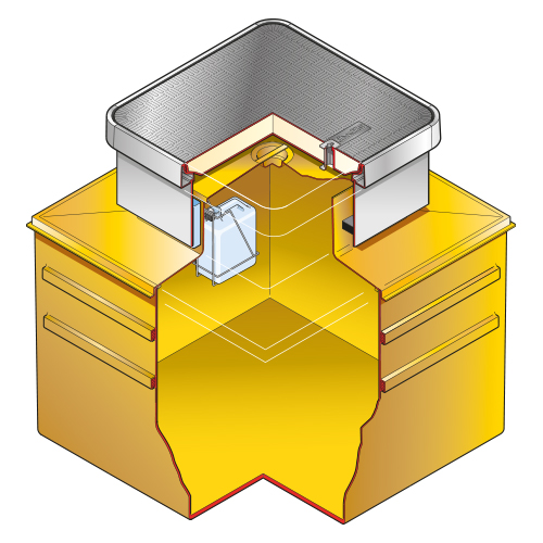 1.2m (48″) Square Sump, Square Cover