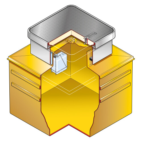 1.2m (48″) Square Sump, Square Cover