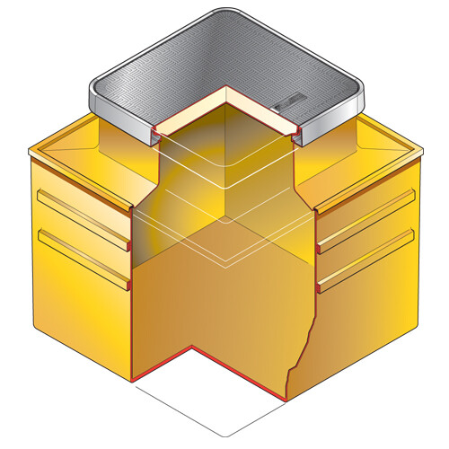 1.2m (48″) Square Sump, Square Cover